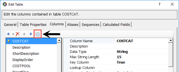 Assign an existing grouping column to a dataset (product)