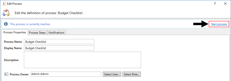 Run the Budget Process Checklist