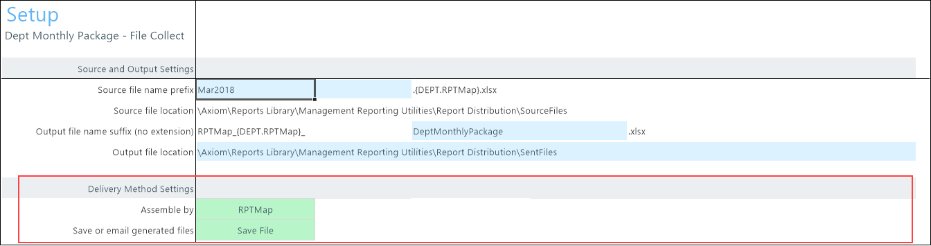 Process and distribute the Department Monthly Package report