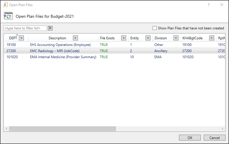 Use budget plan files