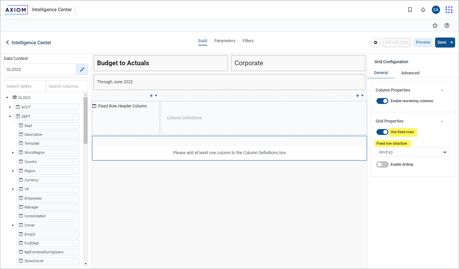 Create new web reports